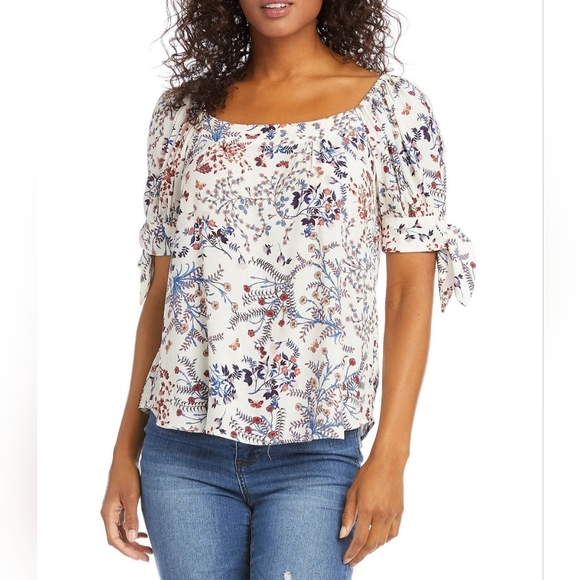 Karen Kane | Tops | Karen Kane Folk Tale Square Neck Top | Poshmark
